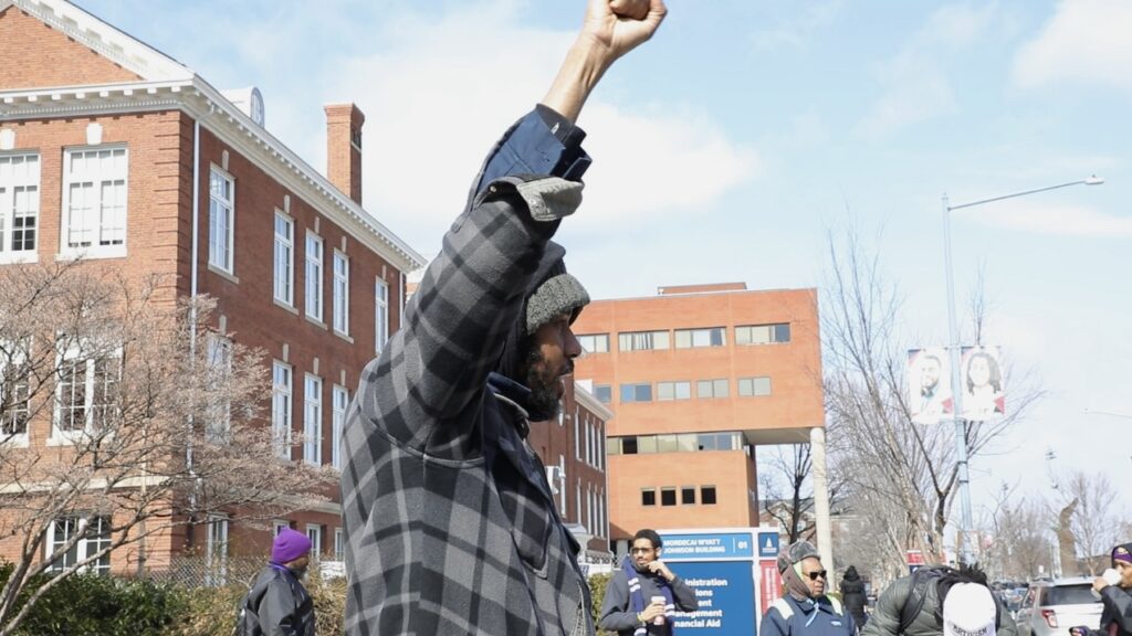 Union Protests in Front of Administration Building for Better Working ...